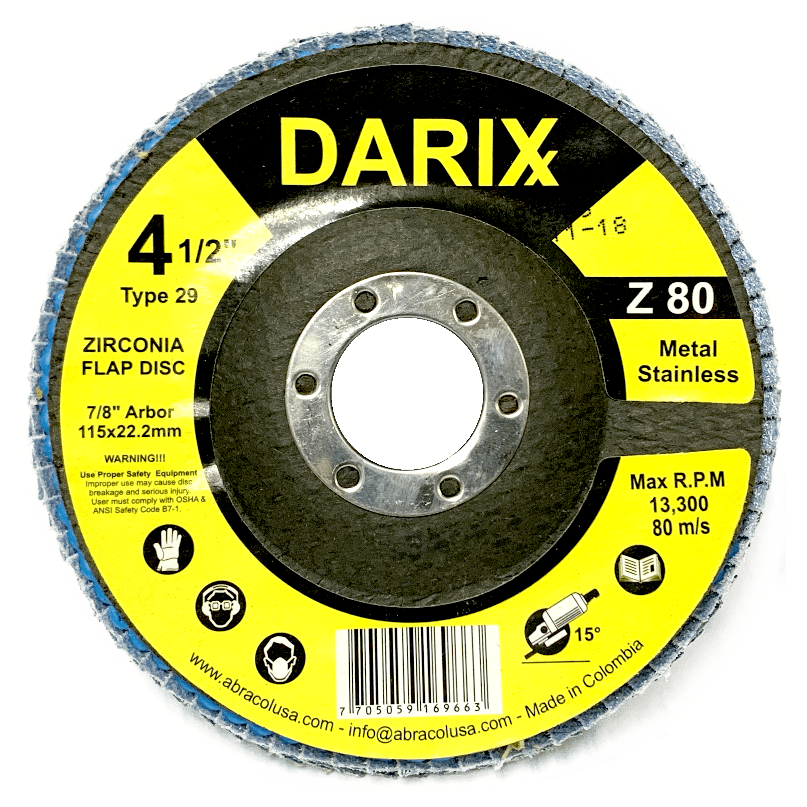Darix Zirconia Flap Disc – SteelandPipesofFloridaLLC